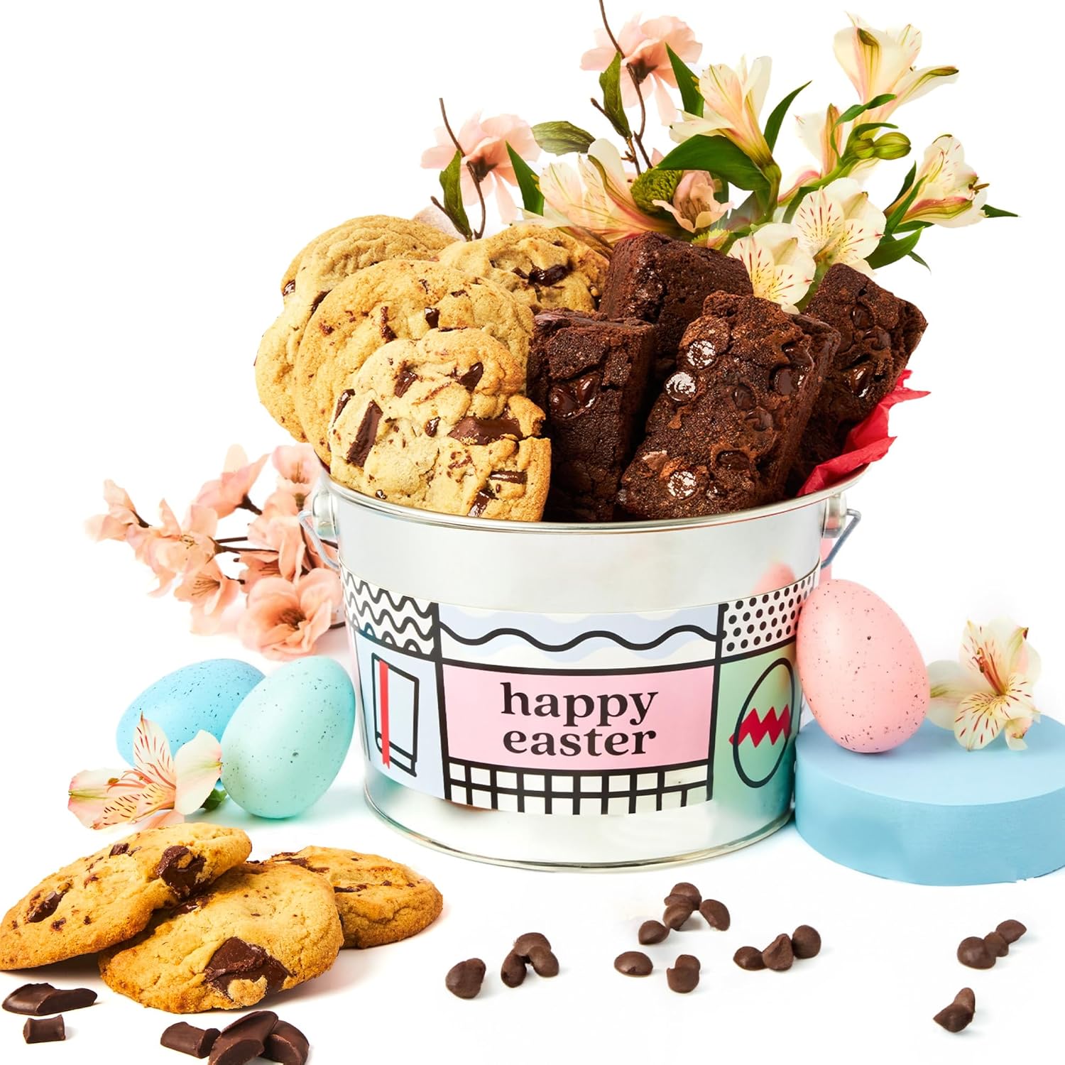 Easter Chocolate Chip Cookie and Brownie Sampler Bucket – David's Cookies
