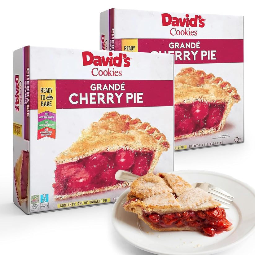 Ready to Bake Grandé Cherry Pie - 10" (2-Pack) – David's Cookies